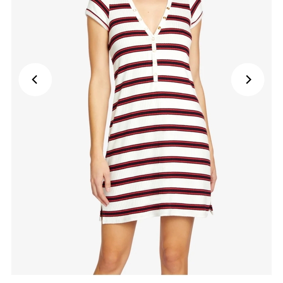 Robin Piccone | Dresses | Robin Piccone Striped Mini Dress In Red And ...